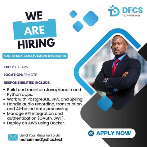 Dfcs Tech It Recruitment Company On Linkedin Javadeveloper Vaadin Fullstackdeveloper