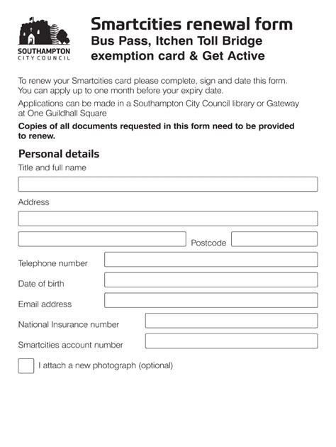 Southampton Bus Pass Renewal Fill And Sign Printable Template Online