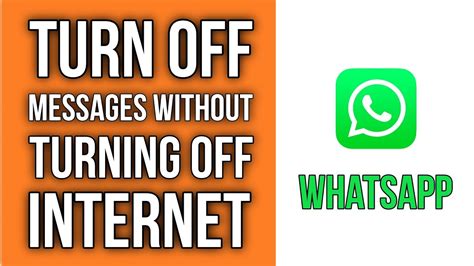How To Turn Off WhatsApp Messages Without Turning Off The Internet YouTube