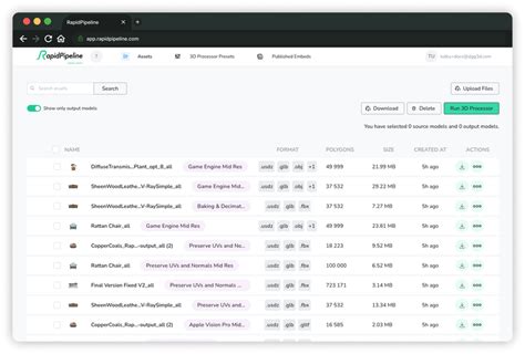 web platform updates rapidpipeline docs
