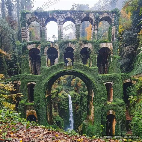 Ai创作图植物拱桥 爬满植物的拱门 拱形植物走廊 桥墩垂直绿化 长植物的拱门 拱形植物长廊 爬山虎拱门 绿色拱门植物走廊 桥墩立体绿化 长满爬山虎的城堡 植物藤蔓长廊 圆拱形绿荫 丛林中的石