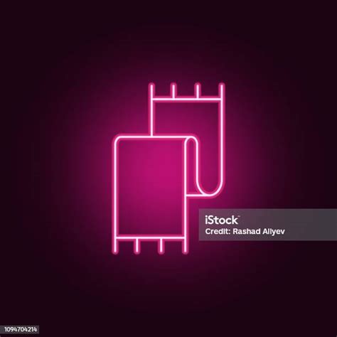 스카프 아이콘입니다 네온 스타일 아이콘에 옷의 요소입니다 정보 그래픽 모바일 응용 프로그램 웹 디자인 웹 사이트에 대 한 간단한 아이콘 0명에 대한 스톡 벡터 아트 및 기타