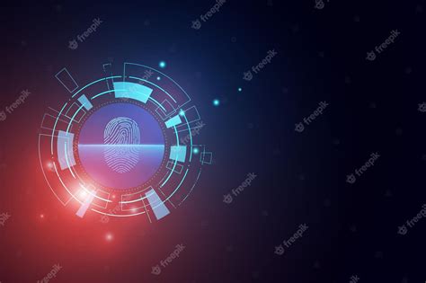 Premium Vector Scan Fingerprint Cyber Security And Password Control