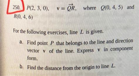 solved 250 p 2 3 0 v qr where q 0 4 5 and r 0 4 6 for