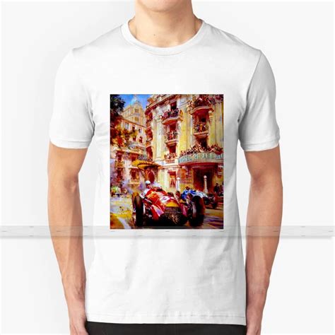 모나코 그랑프리 빈티지 자동차 레이싱 페인팅 티셔츠 남성 3d 프린트 여름 탑 라운드 넥 여성 티셔츠 모나코 그랑프리티셔츠 Aliexpress