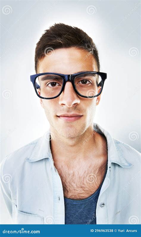 Portrait Serious And Business Man In Glasses In Studio Isolated On A