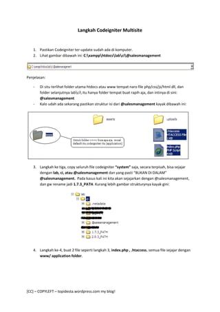 Langkah Codeigniter Multisite PDF
