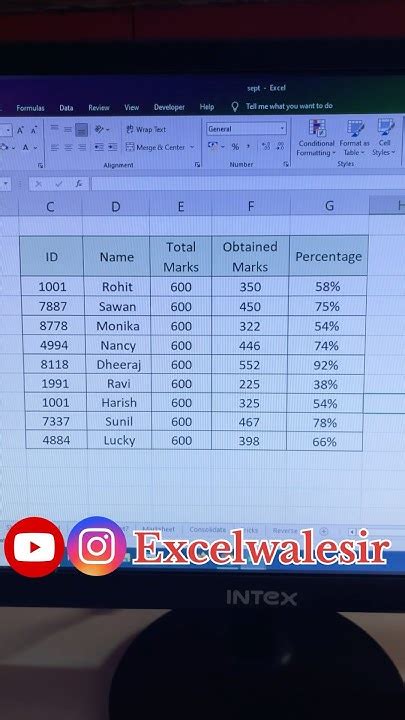Excel Percentage Trick🔥 Excelwalesir Exceltricks Exceltips