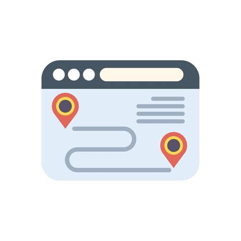 Website Showing A Route Between Two Points On A Map 50941259 Vector Art