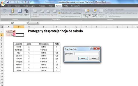 Proteger Y Desproteger Una Hoja De Excel