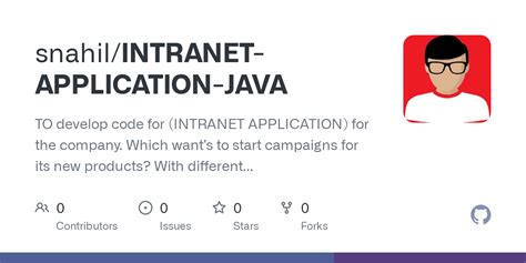 Github Snahilintranet Application Java To Develop Code For