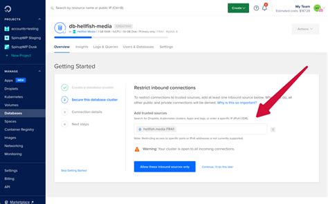 setting up a digitalocean managed mysql database and adding it to spinupwp spinupwp
