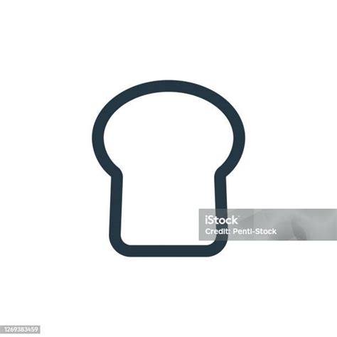 흰색 배경에 격리 된 빵 벡터 아이콘입니다 개요 웹 사이트 디자인 및 모바일 응용 프로그램 개발을위한 얇은 라인 빵 아이콘 얇은 줄 빵 윤곽선 아이콘 벡터 일러스트레이션