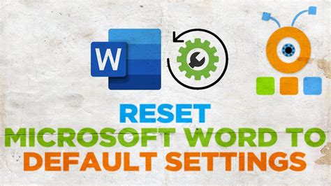 How Reset Microsoft Word To Default Settings Youtube