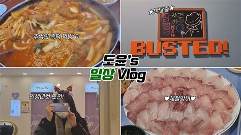 일상 Vlog 제철 방어 맛있게 먹고🐟 방탈출에 인생네컷까지 제대로 즐기는 케이팝 더쿠🎶들의 서울 근교 나들이 일상ㅣ도윤로그ㅣ송년회ㅣ방탈출ㅣ몬베베ㅣ아리ㅣ즉석떡볶이ㅣ방어회