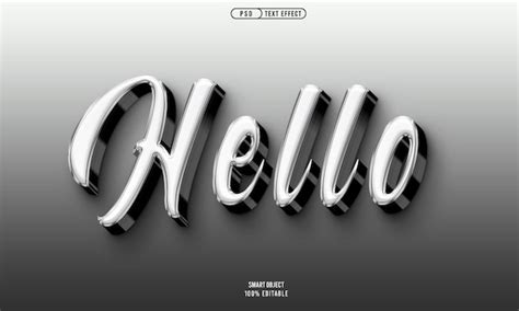 Premium Psd Free Psd Hello Text Style Effect