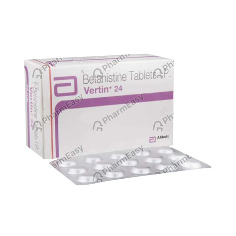 Vertin 24 Mg Tablet 10 Uses Side Effects Dosage Composition