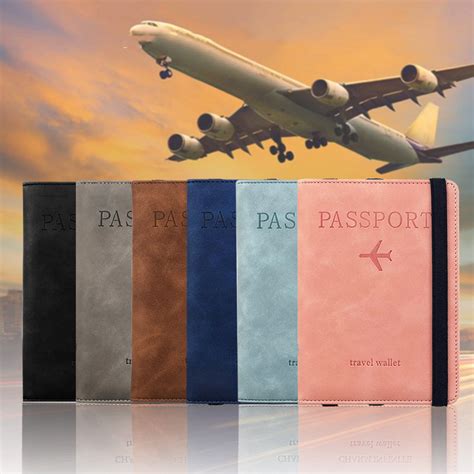 Multi Function Passport Folder Pu Material Multi Function Passport Card Storage Folder Shopee