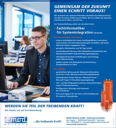 Das Jobangebot Des Tages Fachinformatiker Für Systemintegration