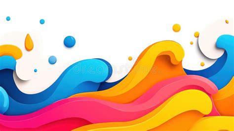Vibrant Abstract Wave Patterns Create A Modern Flat Illustration Rich Textures And Playful