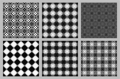 Seamless Geometrical Square Pattern Background Design Set Stock