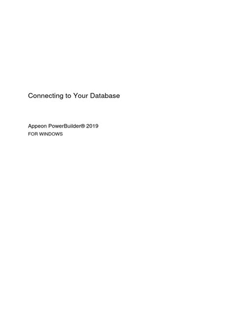 Connectingtoyourdatabase2019 Pdf