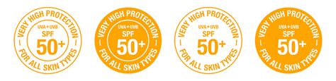 High Protection Spf 50 Uva Uvb Vector Symbol In Yellow Color Stock