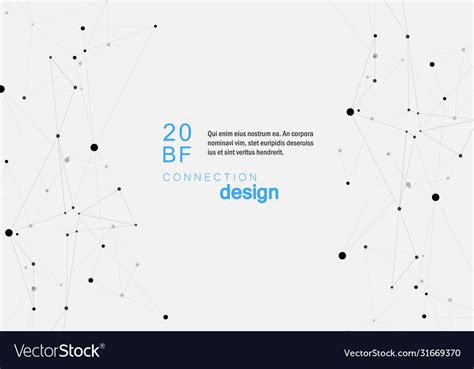 Connection Structure And Network Abstract Vector Image