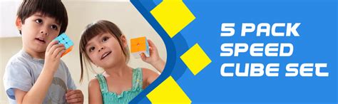 Auntyfey Speed Cube Set 5 Pack Speed Magic Cube Set With Speed Cube 3x3 2x2 4x4