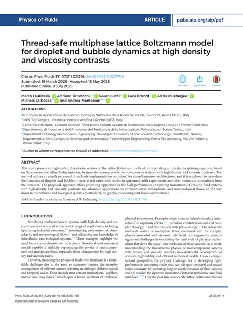 Thread Safe Multiphase Lattice Boltzmann Model For Droplet And Bubble Dynamics At High Density