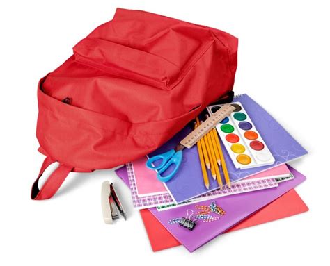 Premium Photo Red School Backpack On Background