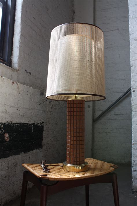 Stunning Walnut And Chrome Mcm Lamp With Mesh Shade Flickr