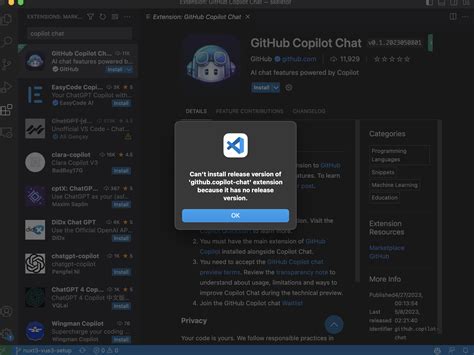 Github Copilot Chat Will Not Install In Vs Code Dev Container