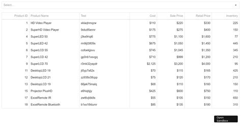 OData Service DevExtreme Data Grid Forked Codesandbox