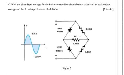 Solved C With The Given Input Voltage For The Full Wave Chegg