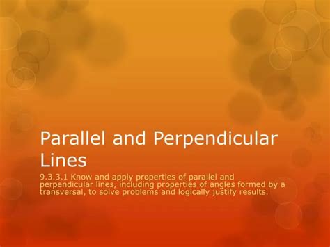 PPT Parallel And Perpendicular Lines PowerPoint Presentation Free Download ID 2626150