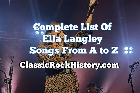 Complete List Of Ella Langley Songs From A To Z