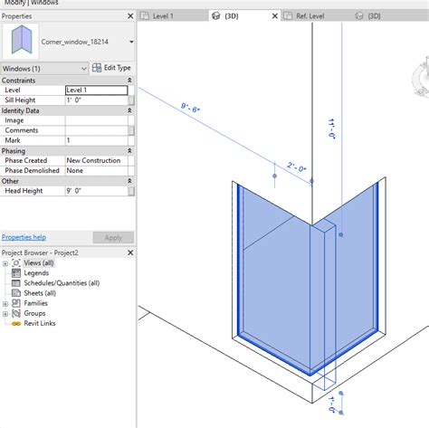 solved asymmetrical corner window autodesk community