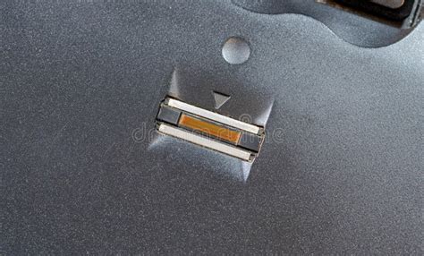 Fingerprint Scanner Sensor Module On A Laptop Computer Fingerprint