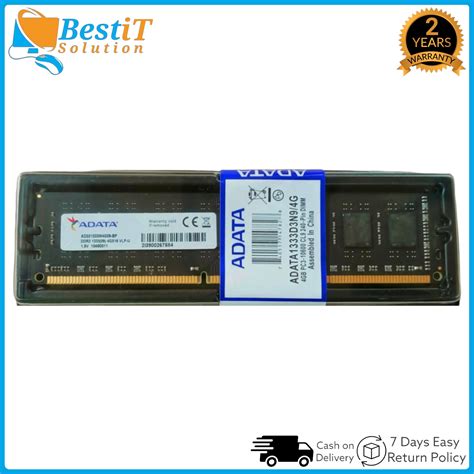 Adata Ddr3 4gb 1333mhz Desktop Ram With 2year Warranty Bd