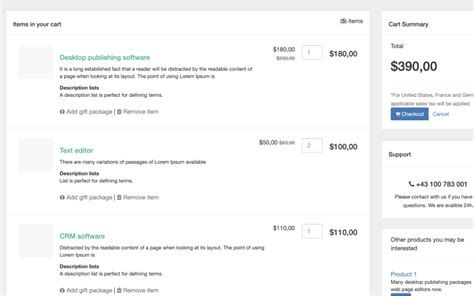 Shopping Cart Template HTML And CSS Free Code Demo