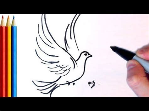 Fast Version How To Draw Dove Super Easy Step By Step Tutorial Easy Step Step Tutorials