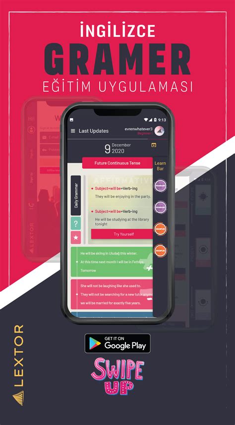 Lextor İngilizce Grammer Öğren Mobil Uygulama Lextotan Evren
