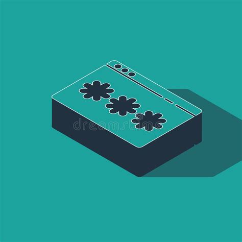 Isometric Password Protection And Safety Access Icon Isolated On Green Background Security
