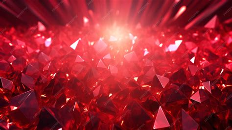 Premium Ai Image Ruby Jewel Sunburst Background