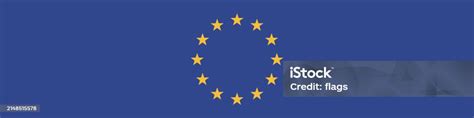 Eu 국기 유럽 연합 국기 Eu 광장 깃발입니다 긴 현수막 플래그 아이콘입니다 표준 색상 사각형 아이콘입니다 컴퓨터 일러스트레이션 디지털 일러스트레이션 벡터 일러스트 레이