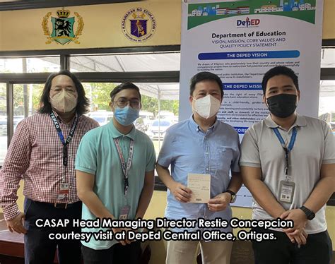 Rrc Courtesy Visit At Deped Central Casap