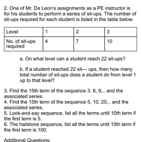 Solved 2 One Of Mr De Leons Assignments As A Pe