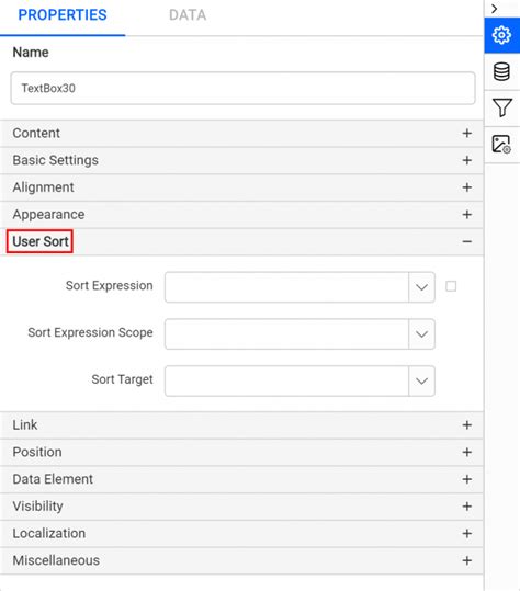 how to enable interactive sorting in ssrs tablix bold reports