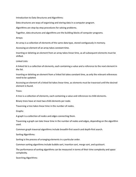 Compsci Introduction To Data Structures And Algorithms Data